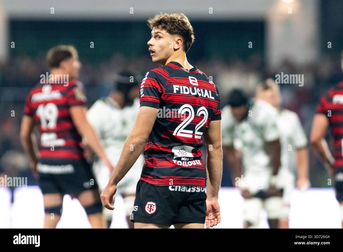 Mathis Gil of Toulouse during the French championship Top 14 rugby ...