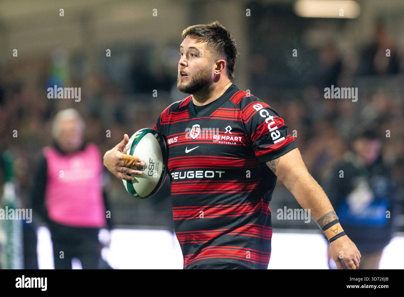 Cyril Baille of Toulouse during the French championship Top 14 rugby union match between Union ...