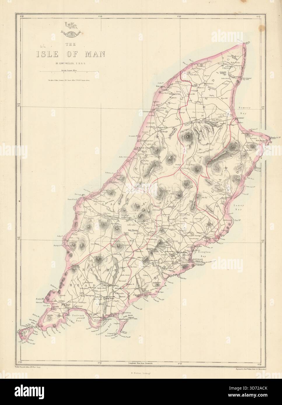 Old isle of man maps hi-res stock photography and images - Alamy