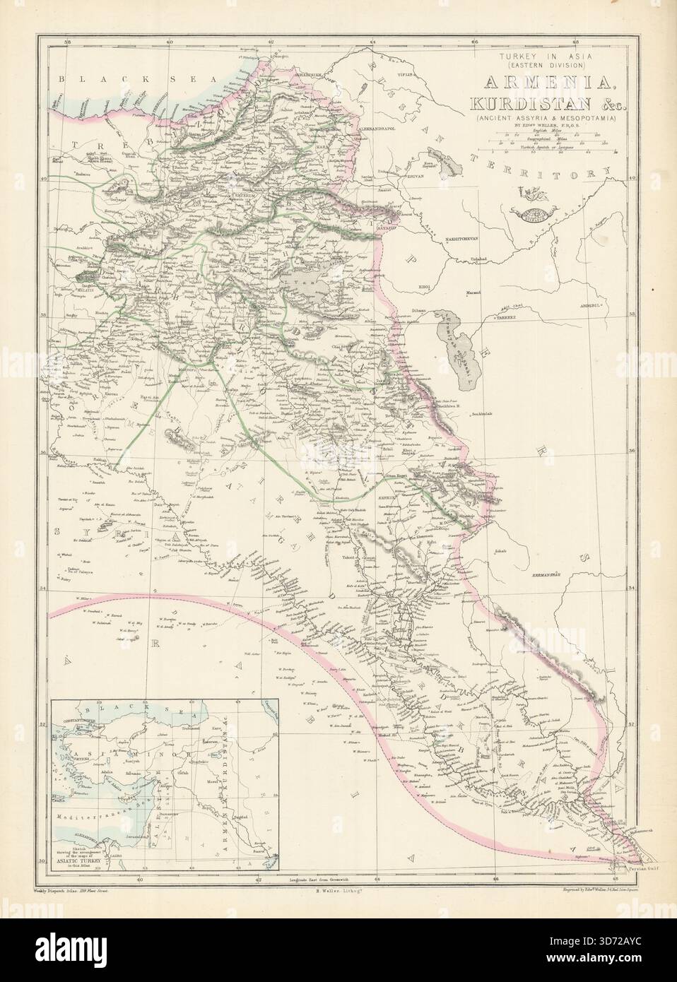 TURKEY IN ASIA EAST Armenia Kurdistan Assyria Mesopotamia Iraq. WELLER ...