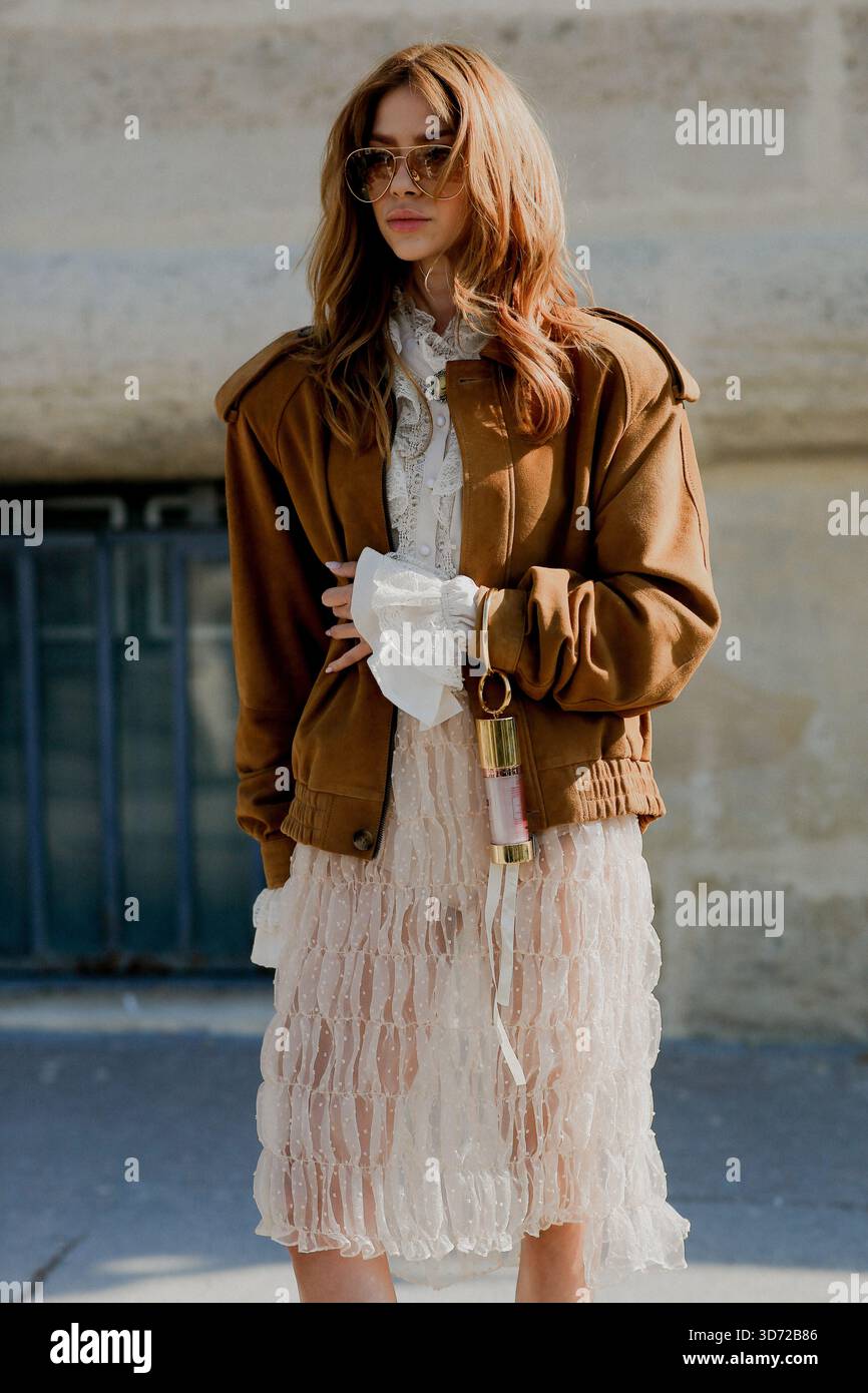 Street style, Jordanna Maia arriving at Dior Spring Summer 2026 ready ...