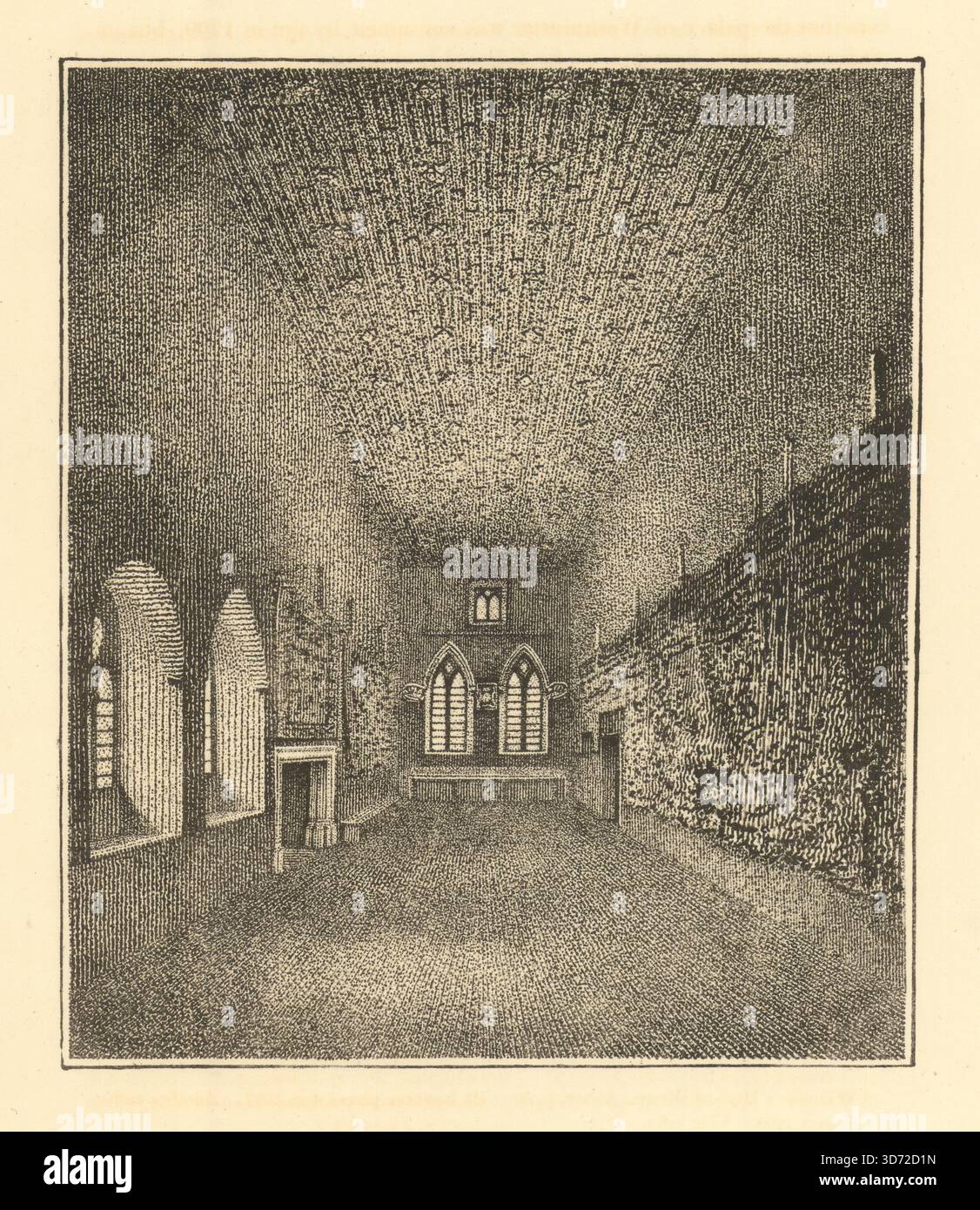 Palace of Westminster. Painted Chamber interior. A very early ...