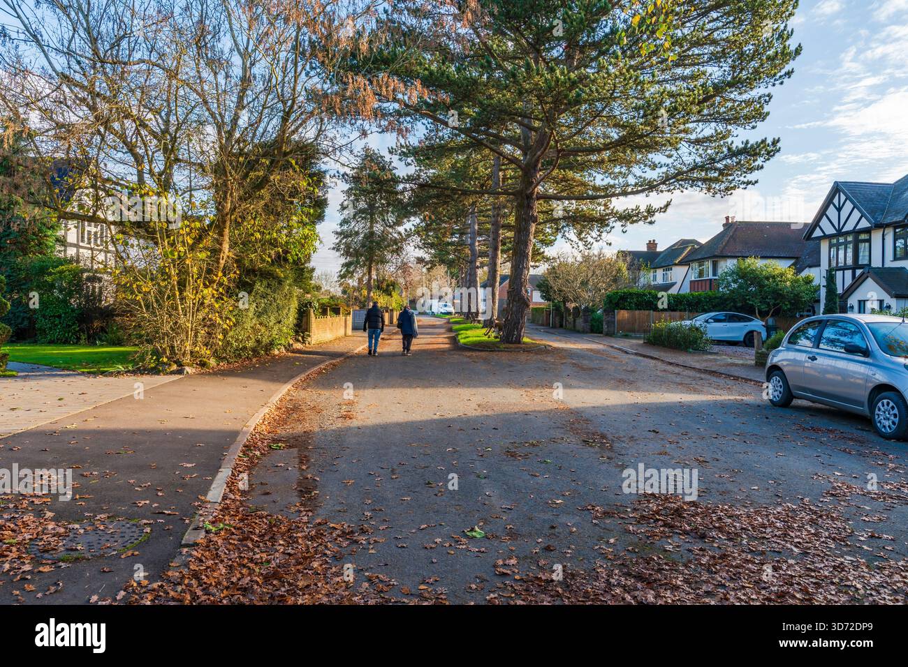 Street view in residential area of Croxley Green in Hertfordshire, UK ...