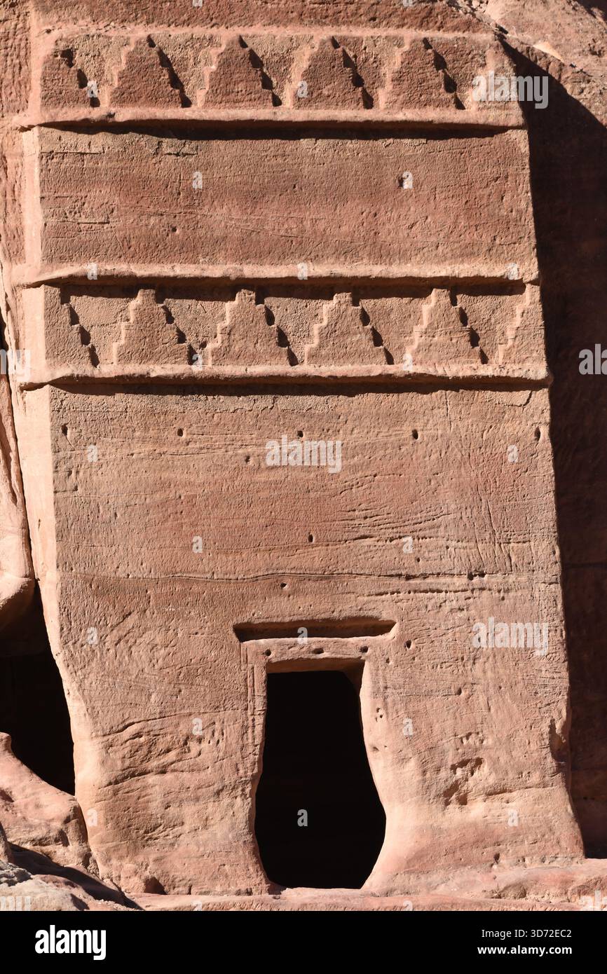 Unique rock cut structure features distinct patterns, carved in ...