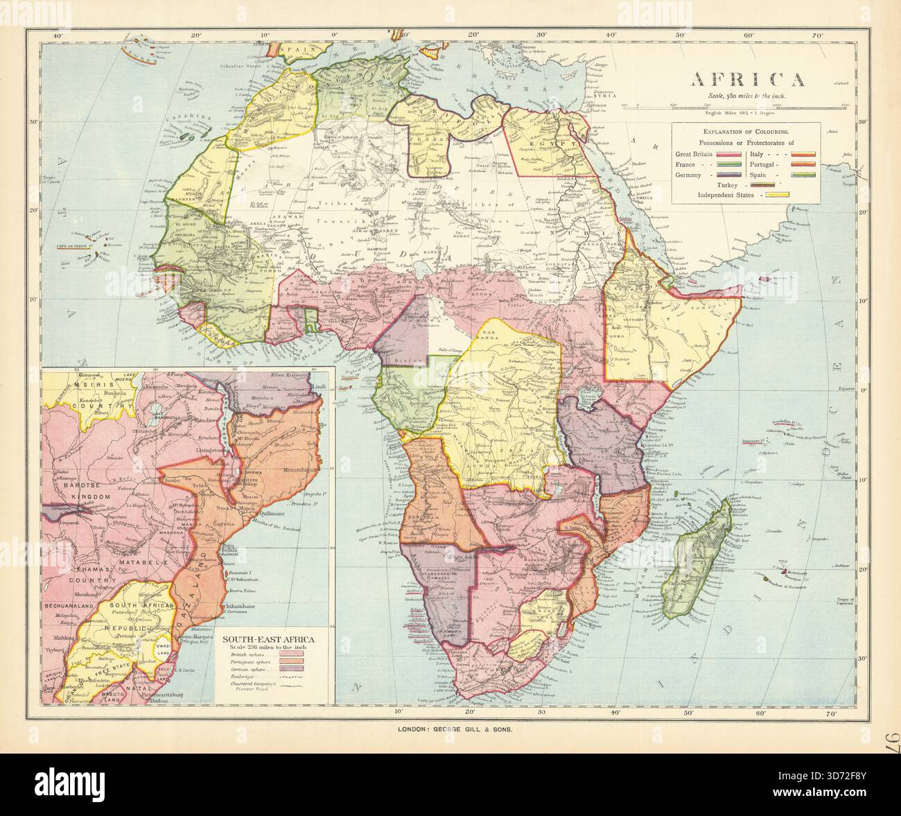 COLONIAL AFRICA. International African Association (Congo). LETTS 1892 ...
