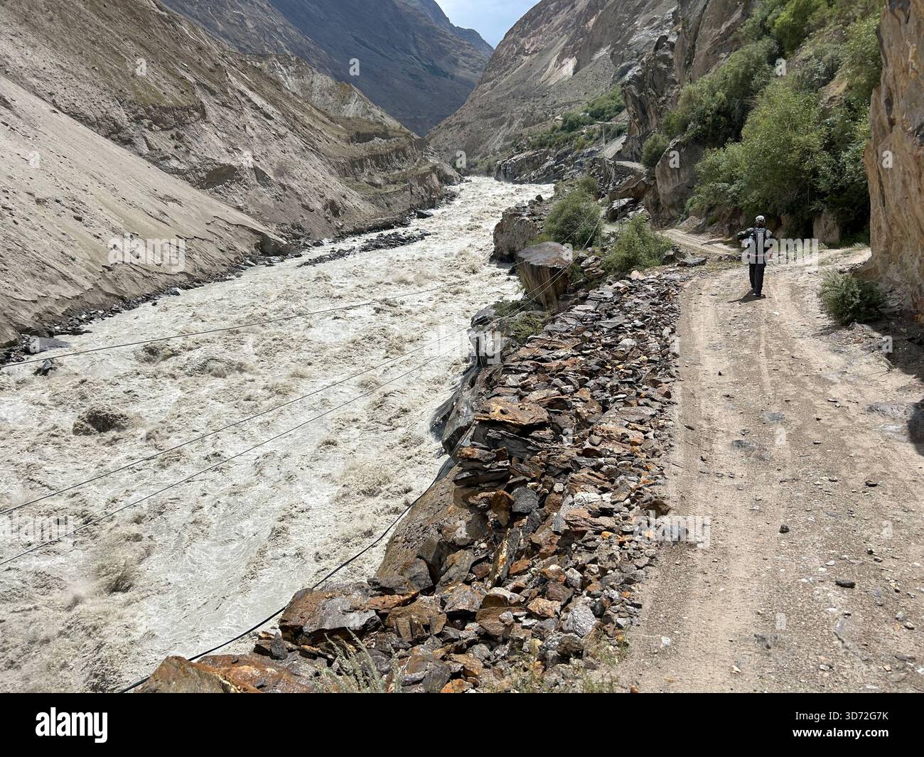 Bridge crossings en route to askole on the k2 trek hi-res stock ...