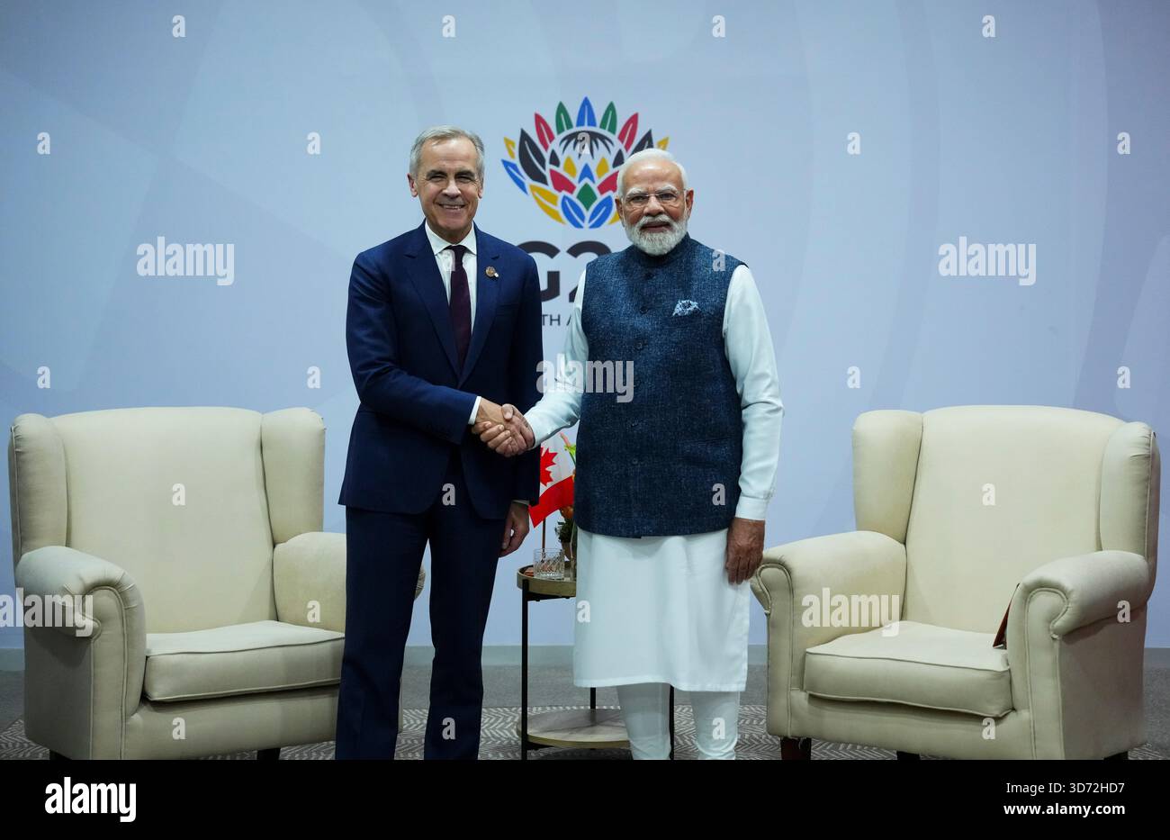 Prime Minister Mark Carney takes part in a bilateral meeting with ...
