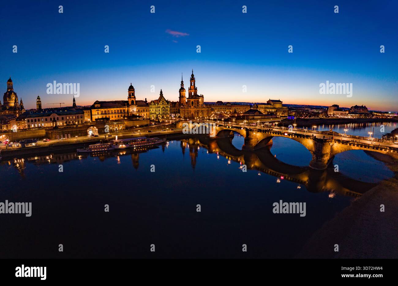 Aerial View of the old city of Dresden Stock Photo - Alamy