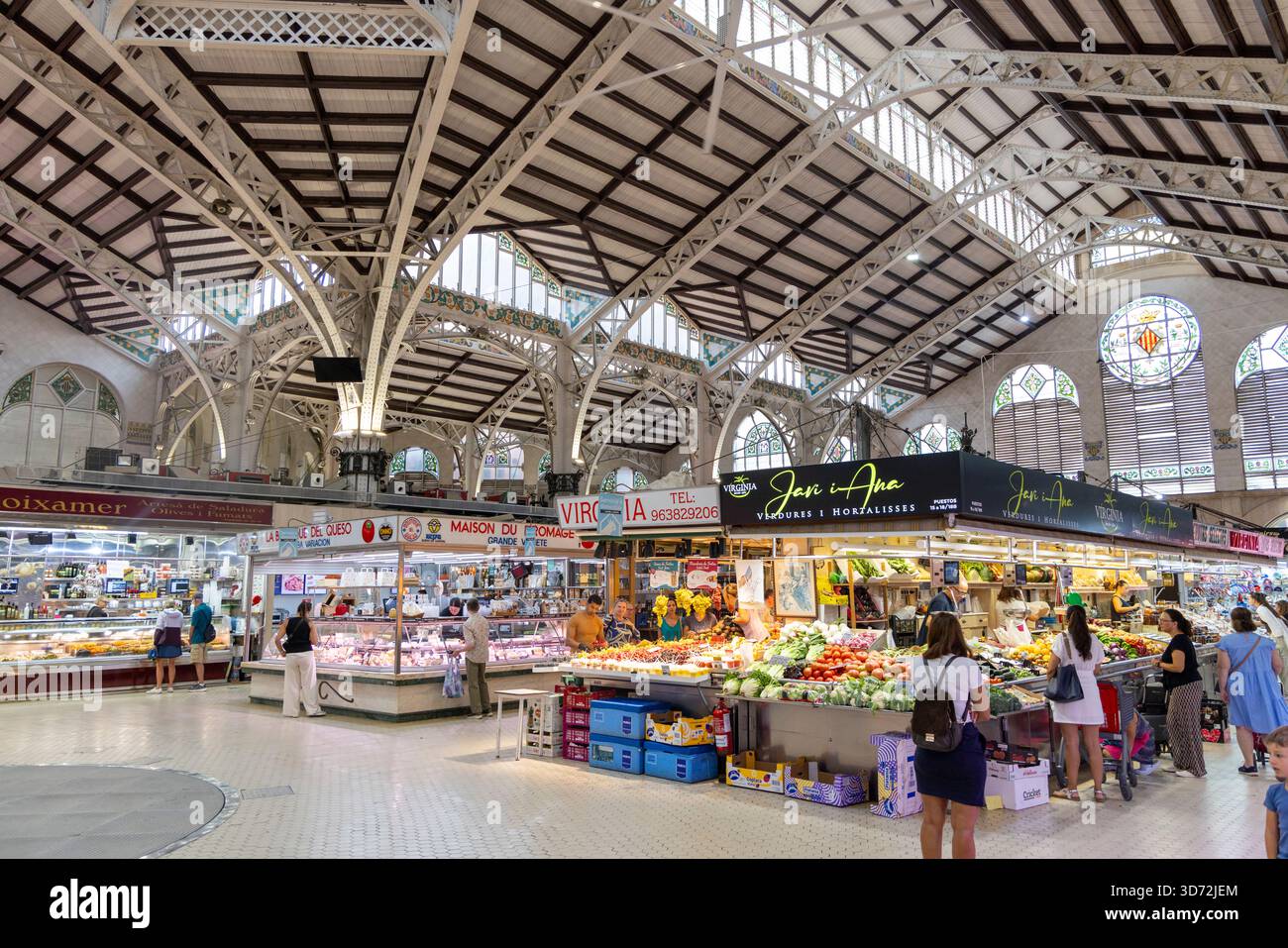 Valencia city centre, Spain, Mercat Central de Valencia, Central Market ...
