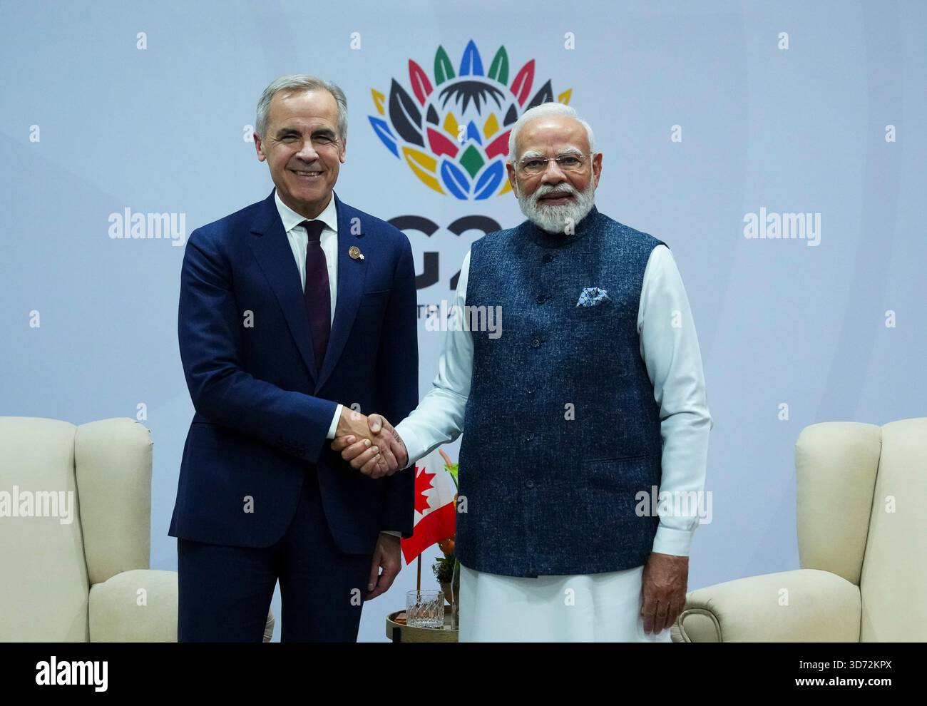 Prime Minister Mark Carney takes part in a bilateral meeting with ...