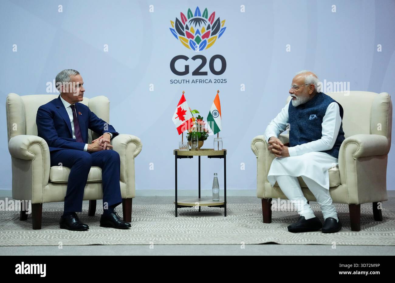 Prime Minister Mark Carney takes part in a bilateral meeting with ...