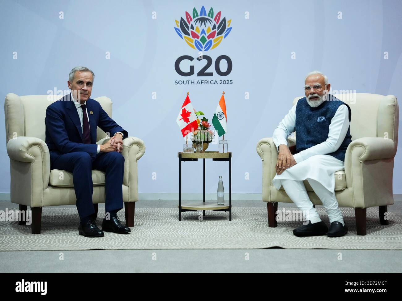 Prime Minister Mark Carney takes part in a bilateral meeting with ...