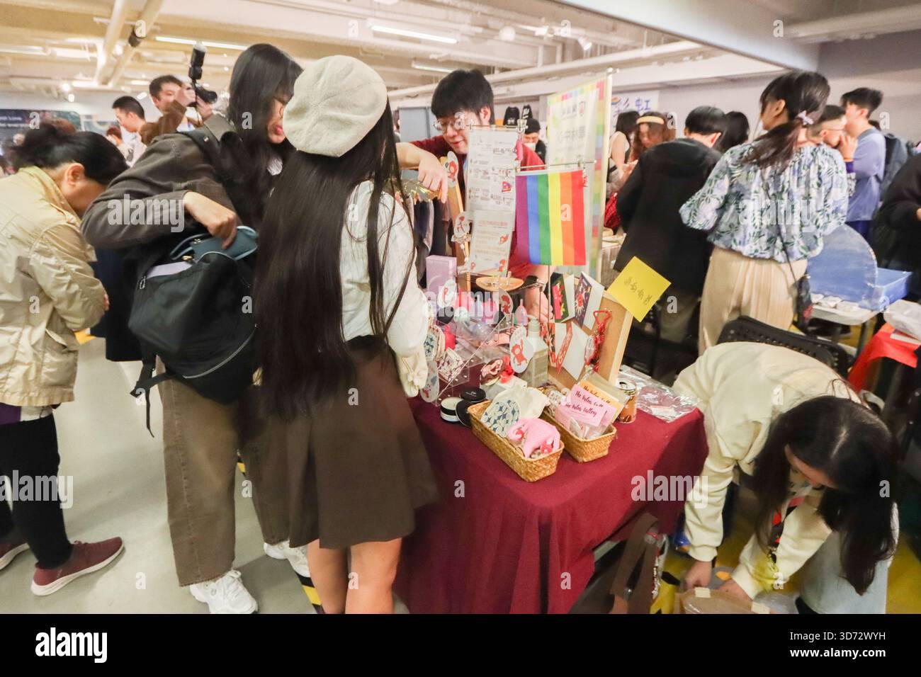 General view of the indoor Rainbow Market on November 23, 2025 in Hong ...