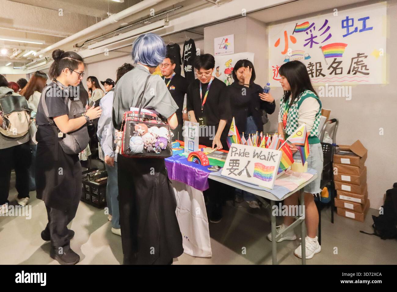 General view of the indoor Rainbow Market on November 23, 2025 in Hong ...