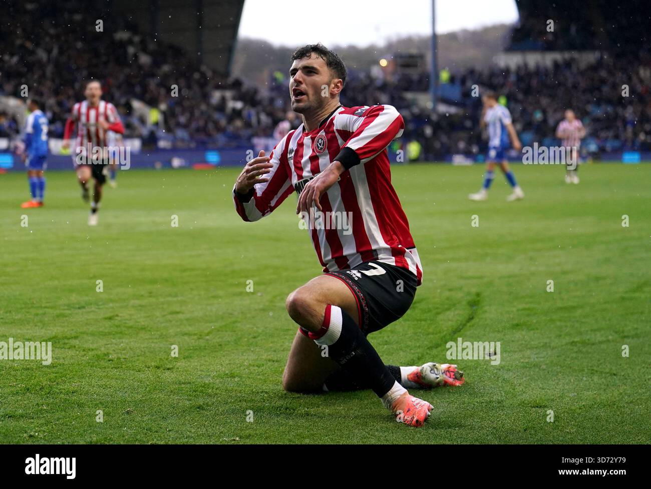 Sheffield United's Tom Cannon celebrates scoring their side's third ...