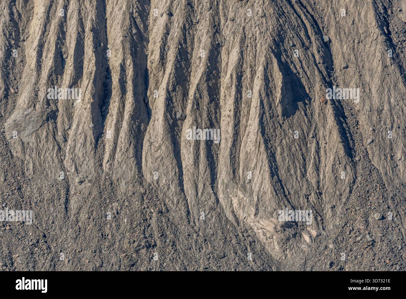 Terrestrial surface reveals distinct streaks and reliefs sculpted by ...