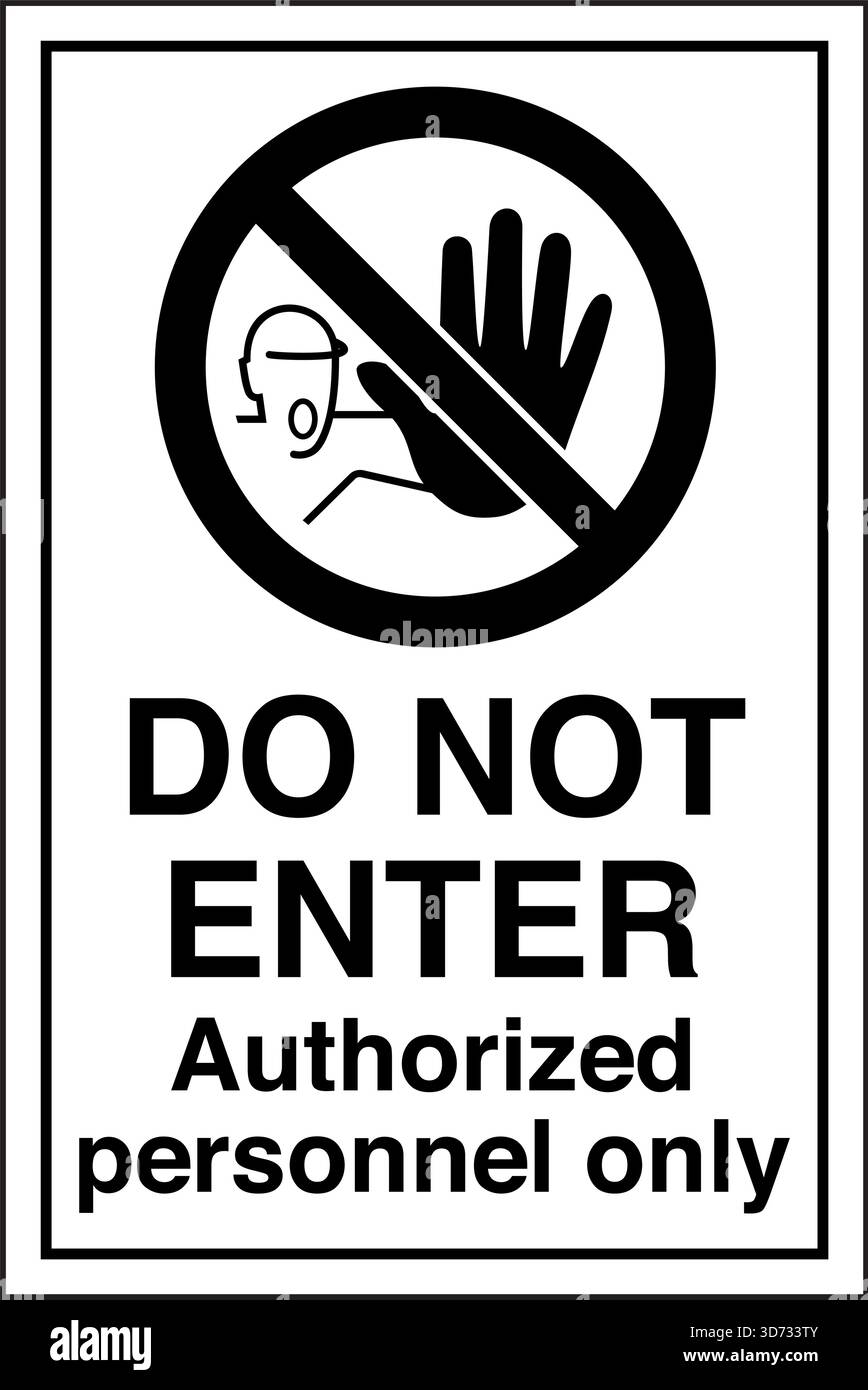 Controlled area warning sign Stock Vector Images - Alamy