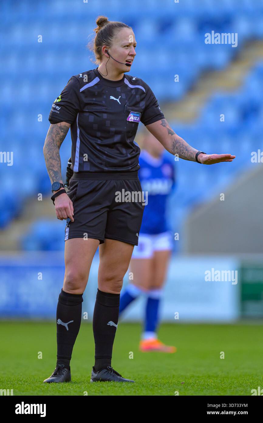 Referee Megan Wilson during the Subway Women's League Cup game between ...