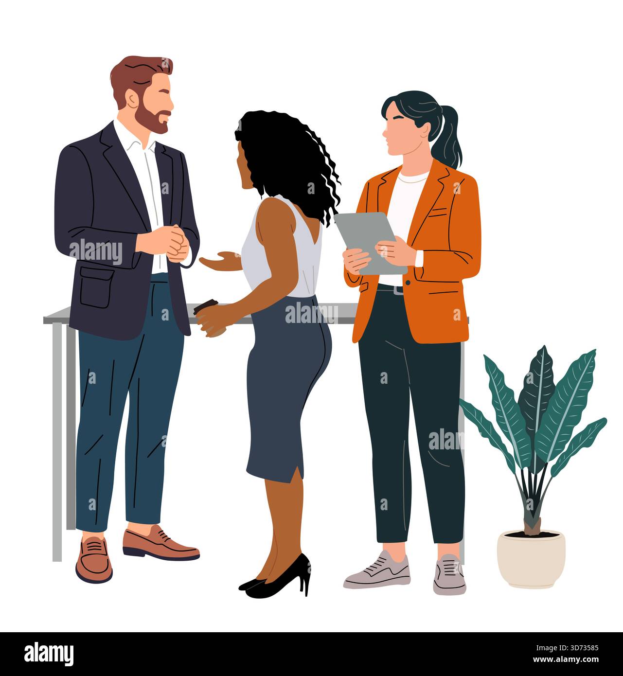 Business presentation 2d vector Cut Out Stock Images & Pictures - Alamy