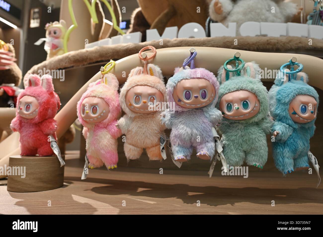 The Labubu display at the POP MART in the shopping mall on November 23 ...
