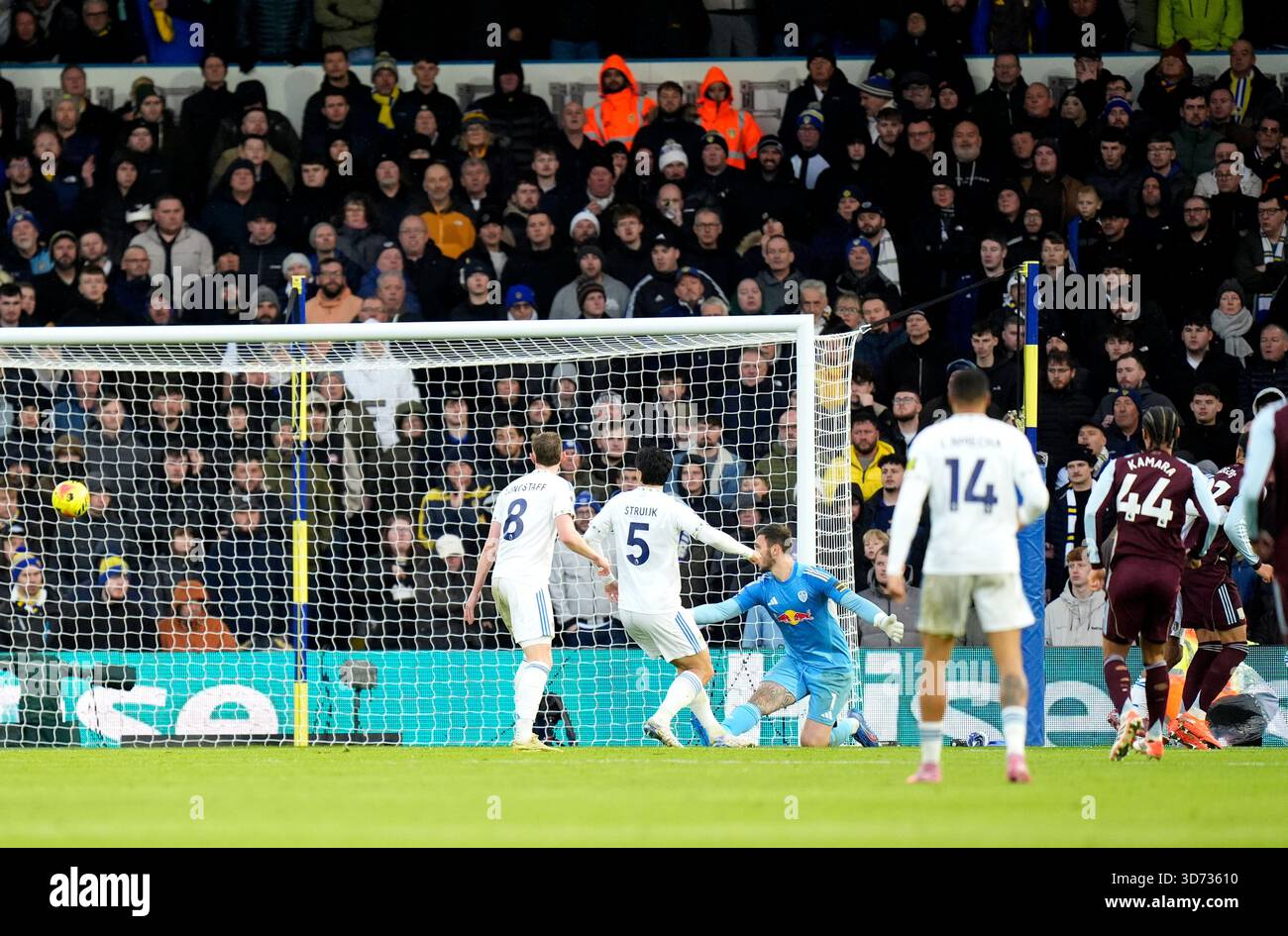 Aston Villa's Morgan Rogers scores their side's first goal of the game ...