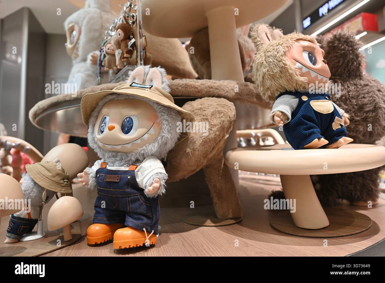 The Labubu display at the POP MART in the shopping mall on November 23 ...