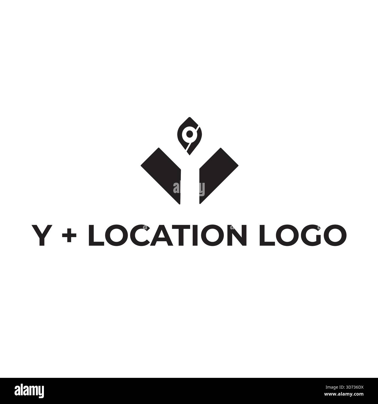 Abstract Y Letter Location Logo - Geo-Pin and Human Icon for Navigation ...