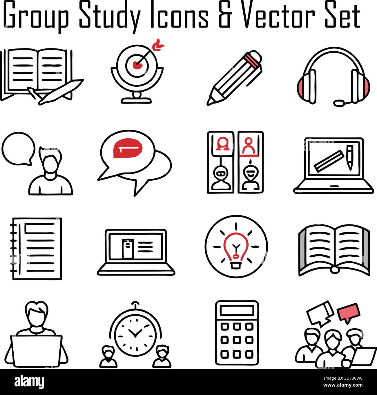 Study tools vector vectors Stock Vector Images - Alamy