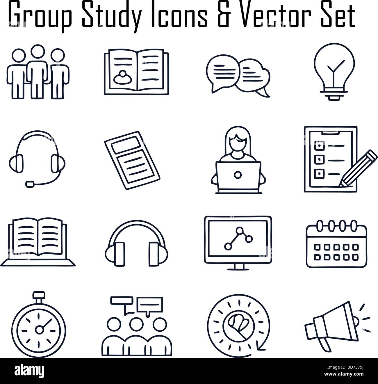 Study tools vector vectors Stock Vector Images - Alamy