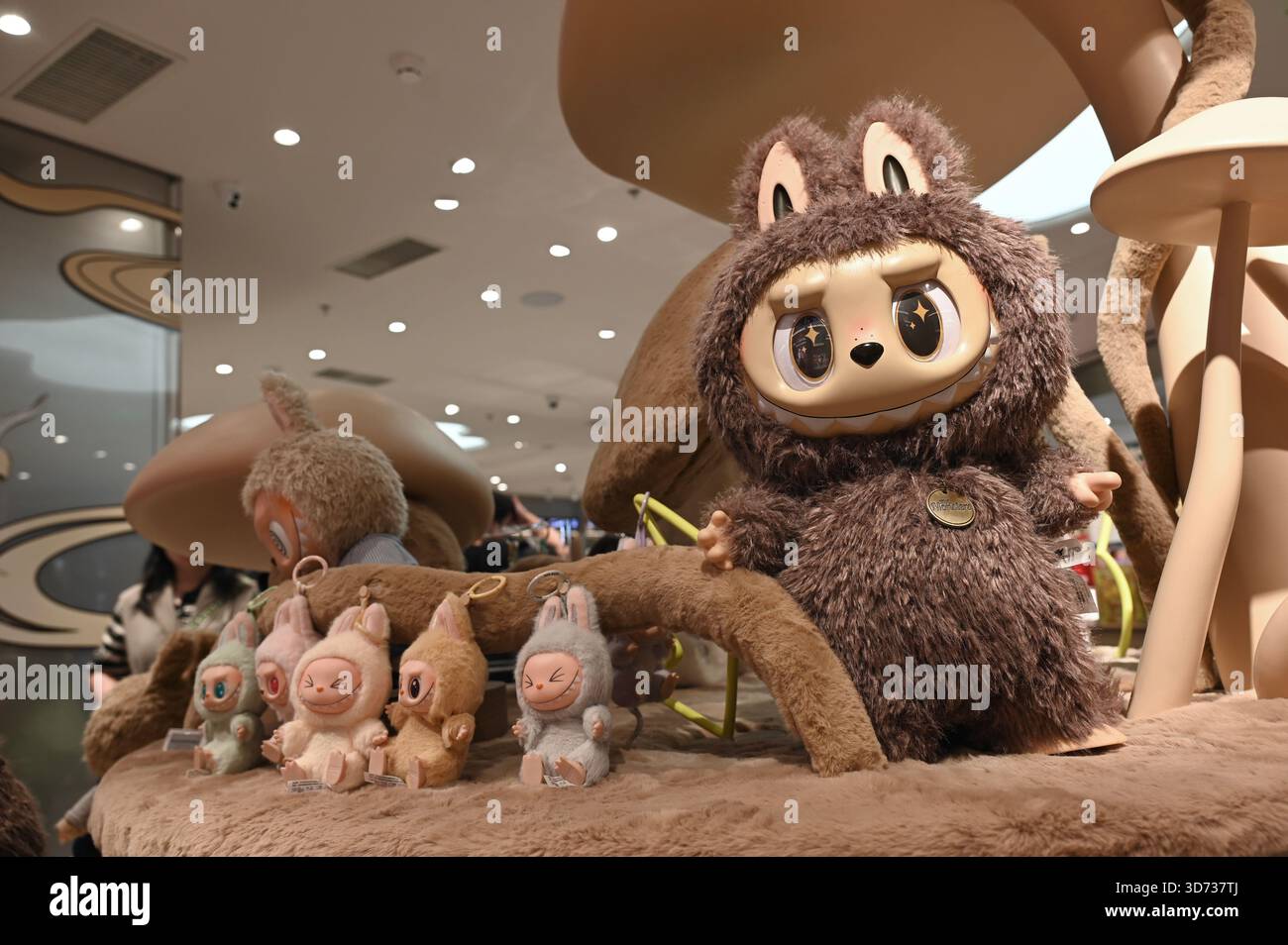 The Labubu display at the POP MART in the shopping mall on November 23 ...