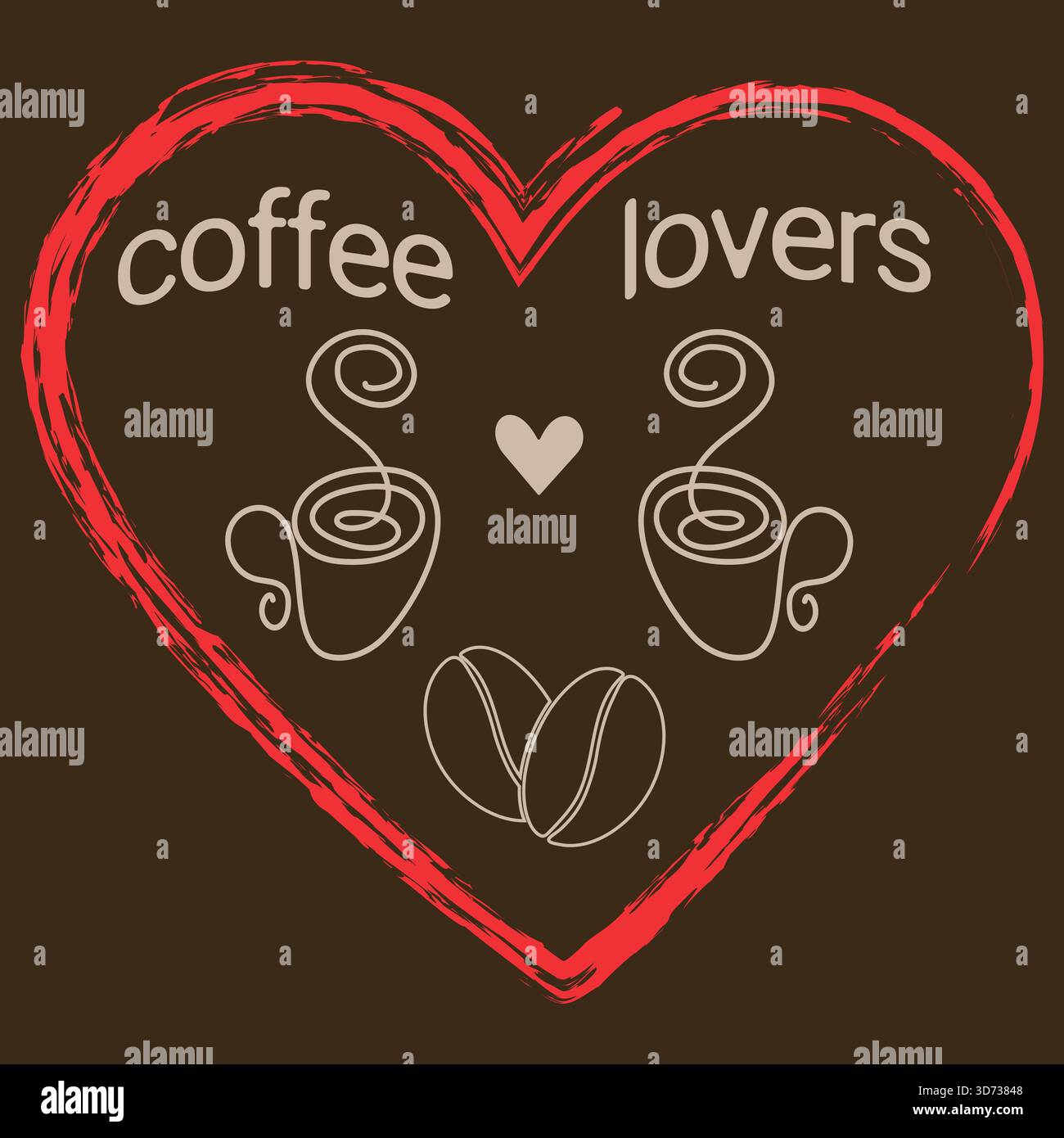 Two coffee cups lovers Stock Vector Images - Alamy