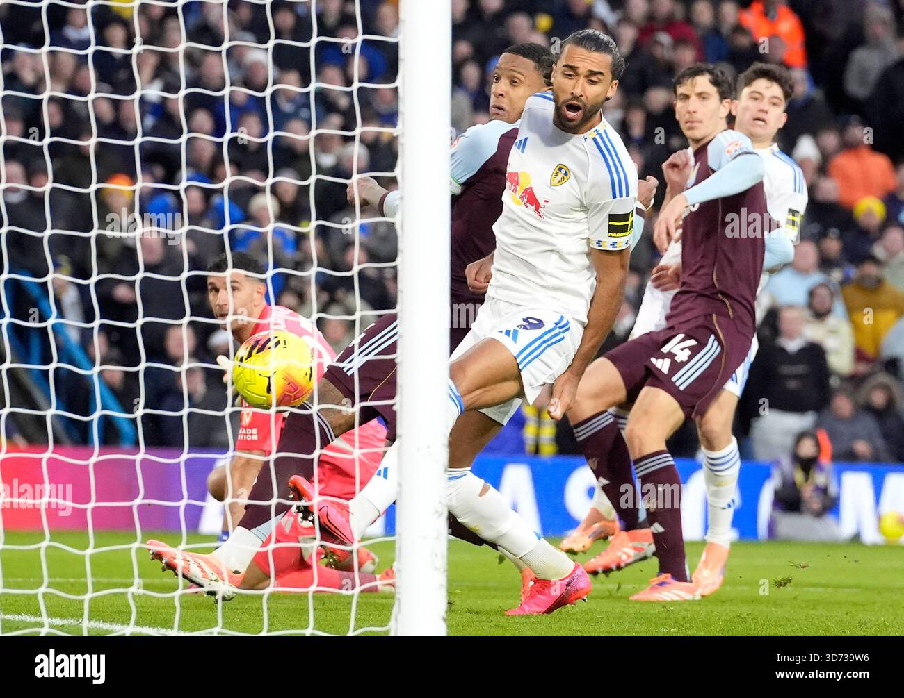 Leeds United's Daniel James has a goal disallowed for a hand-ball ...