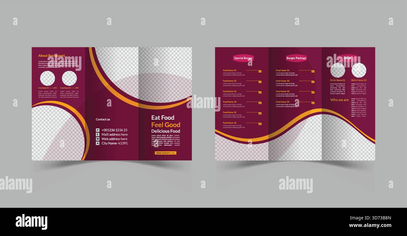 Restaurant luxury food menu Brochure flyer catalog leaflet booklet ...
