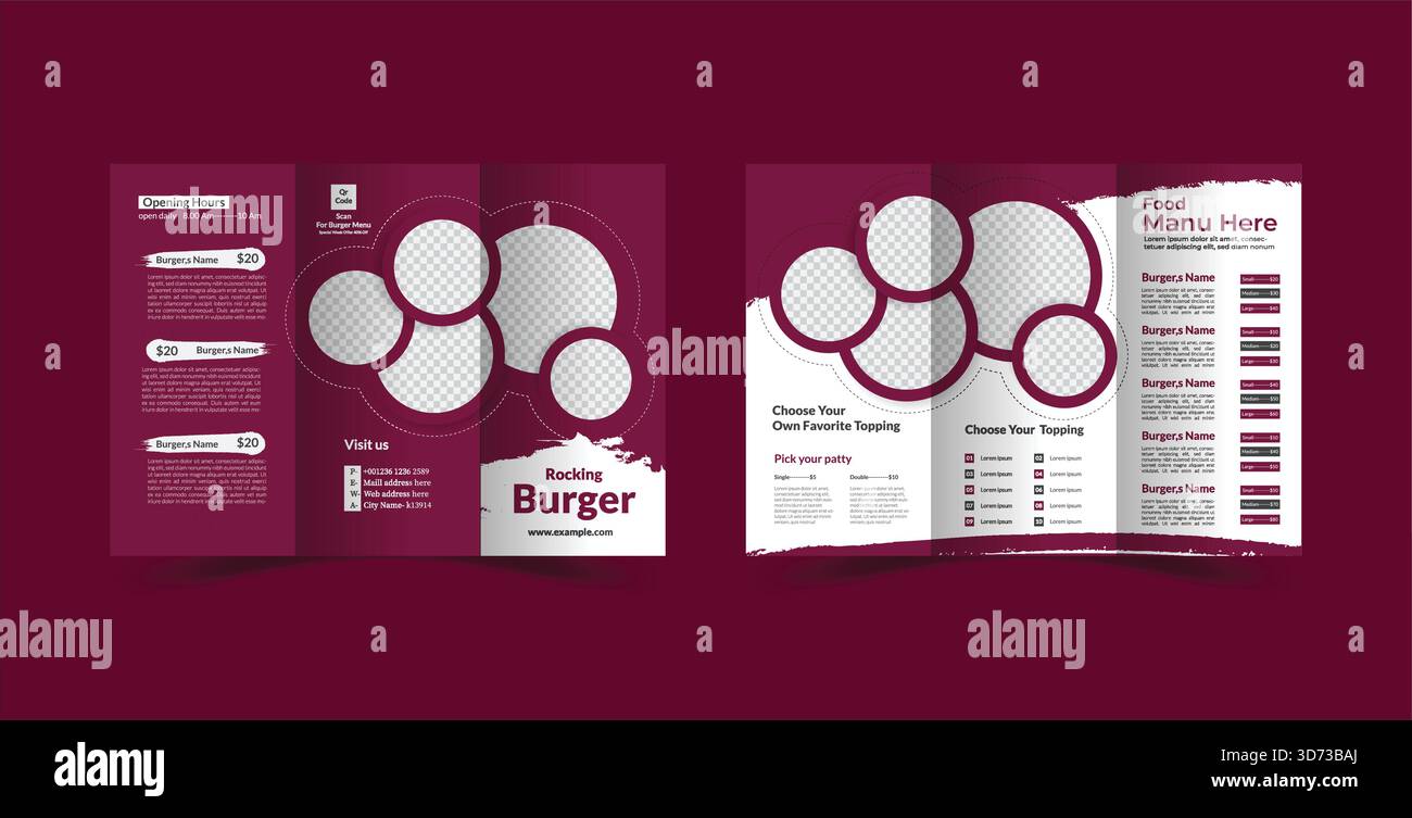Restaurant luxury food menu Brochure flyer catalog leaflet booklet ...