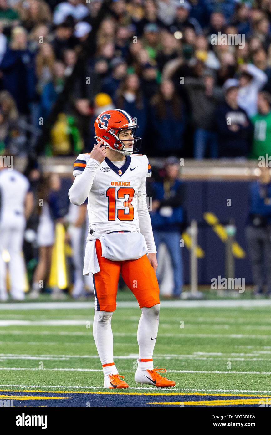 November 22, 2025: Syracuse quarterback Joseph Filardi (13) during NCAA ...
