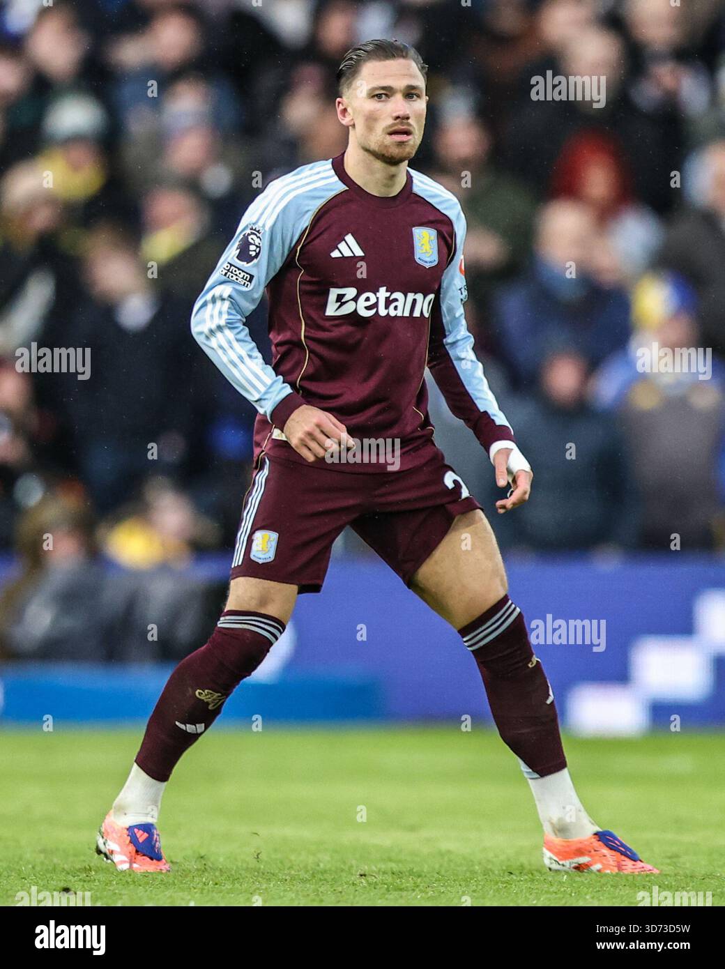 Matty Cash of Aston Villa during the Premier League match Leeds United ...