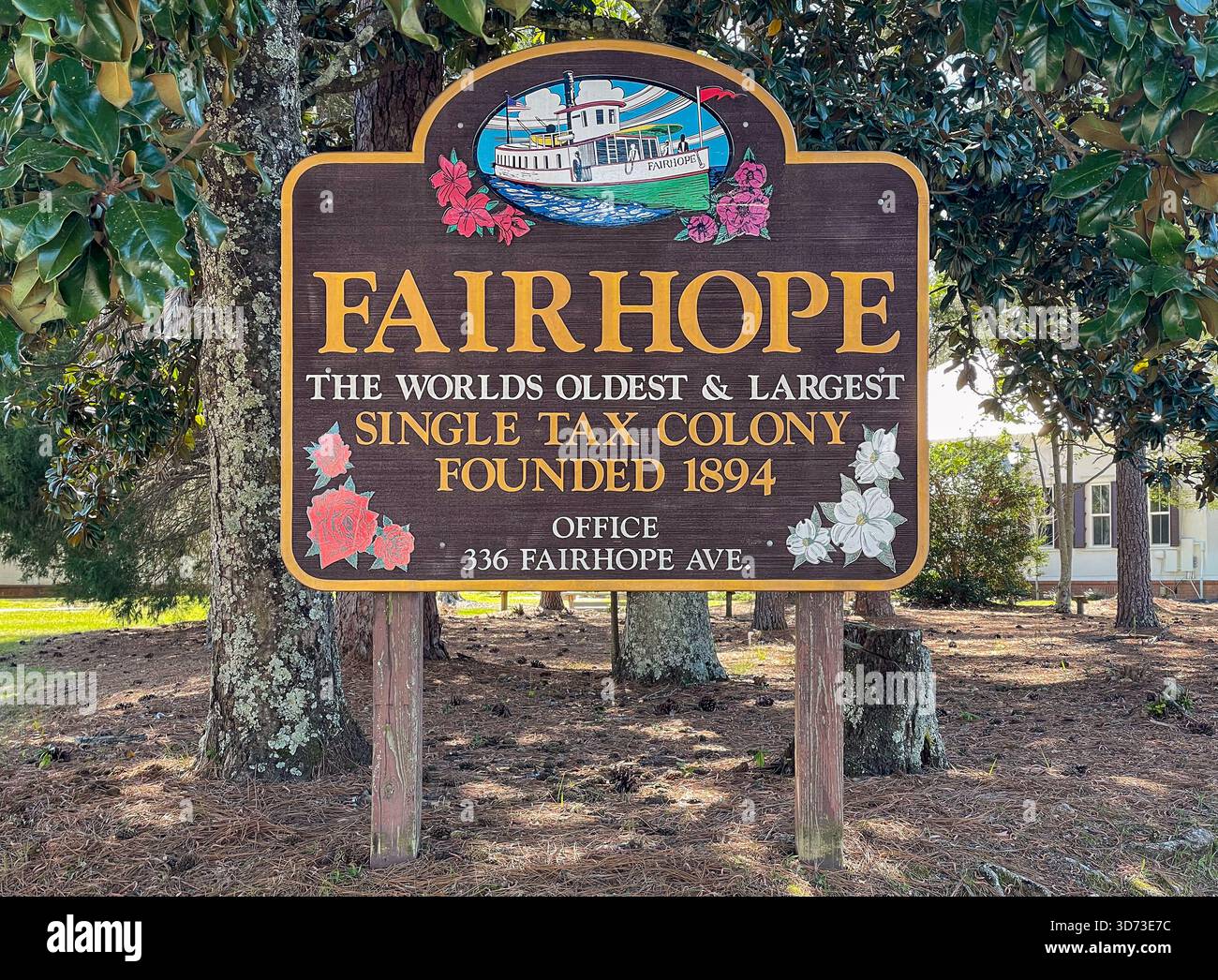 Fairhope, AL - March 16, 2025: Welcome sign noting that Fairhope was ...