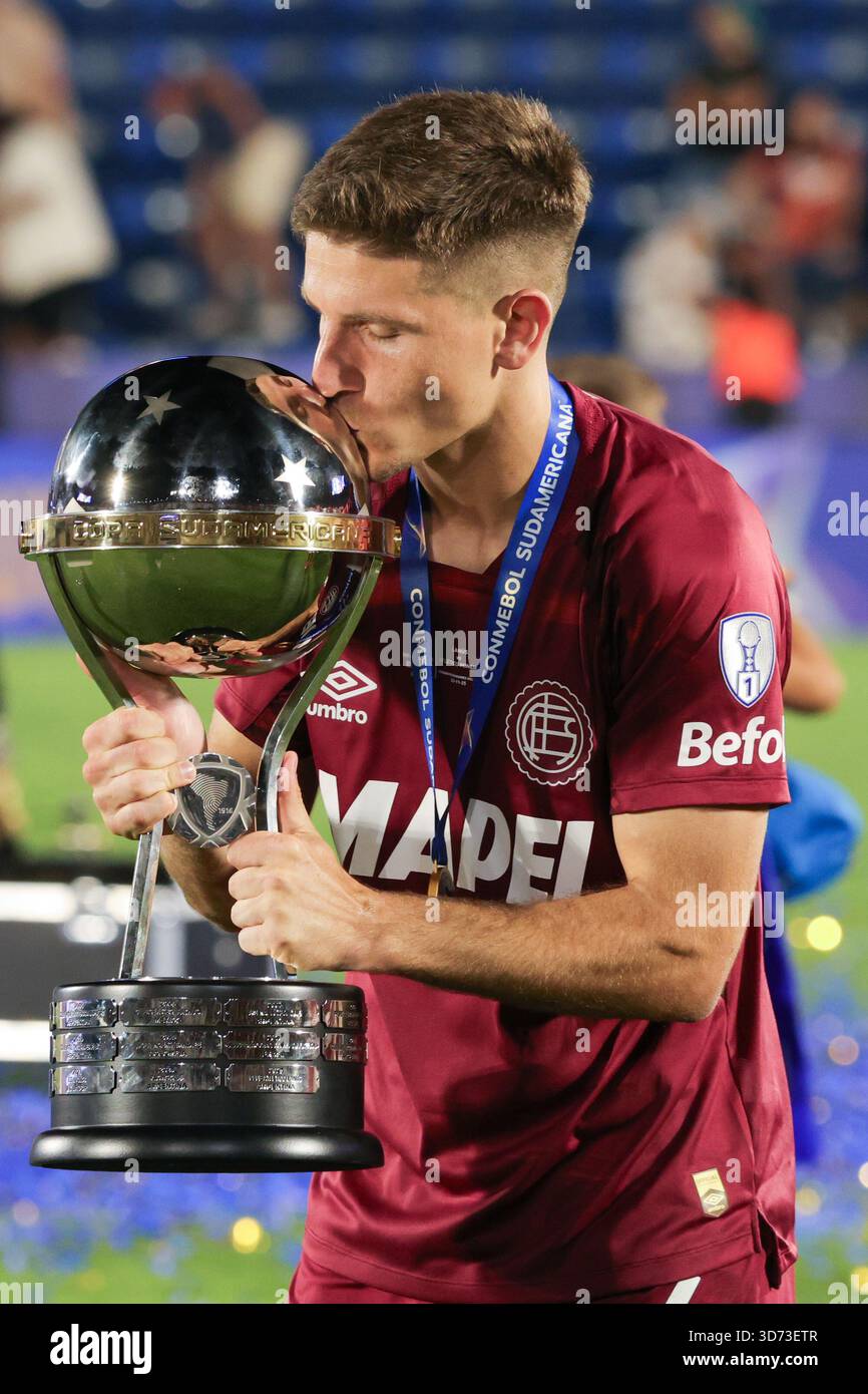 Paraguay.Asuncion 22th Nov 2025: Sasha Marcic of Lanus celebrating the ...