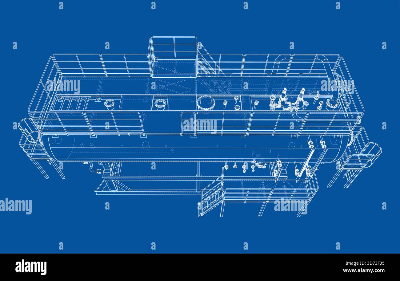 Industrial Blueprint Design. Vector Stock Vector Image & Art - Alamy
