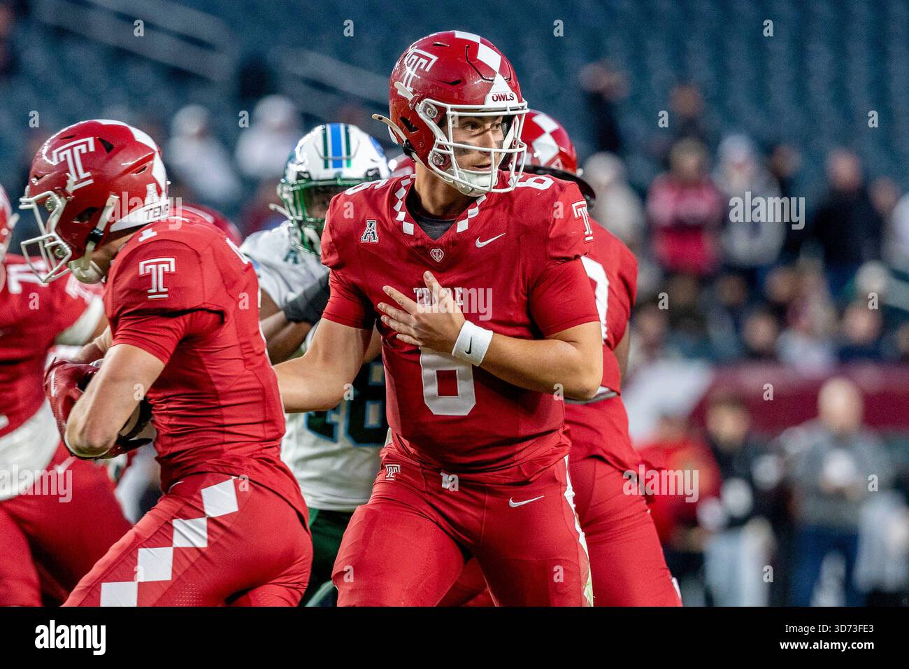 Temple quarterback Evan Simon (6) in action during an NCAA college ...