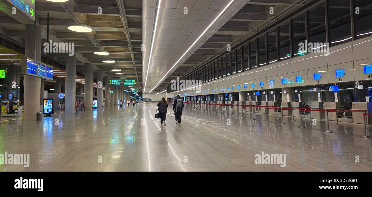 Doloman, Turkey - April 25, 2025: Modern airport terminal features ...