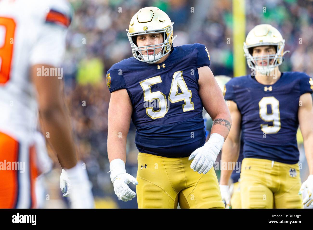 November 22, 2025: Notre Dame offensive lineman Anthonie Knapp (54 ...