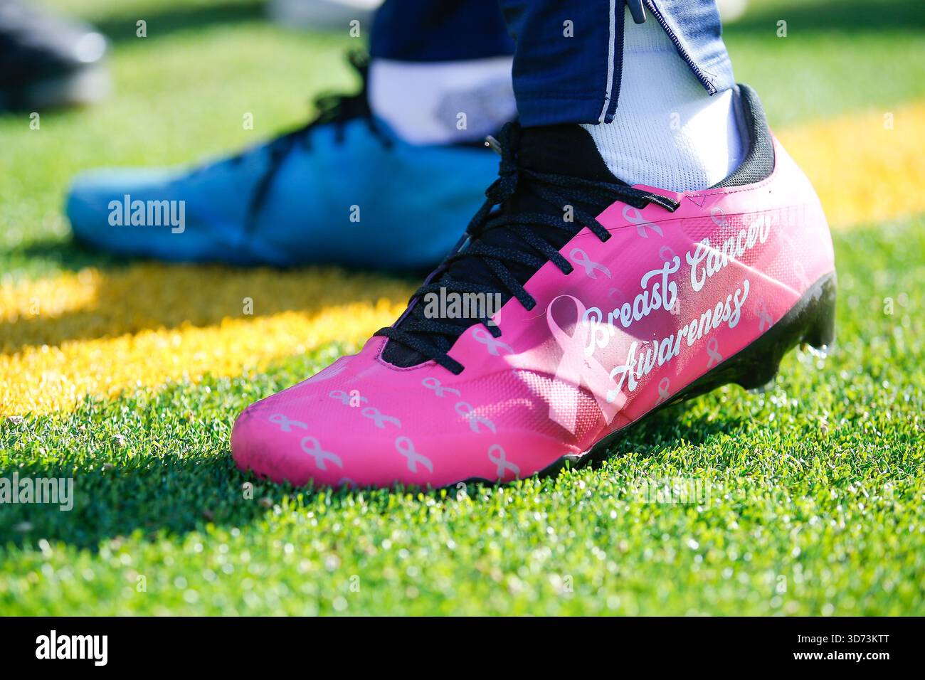 A detail view of the cleats worn by Seattle Seahawks quarterback Jalen ...