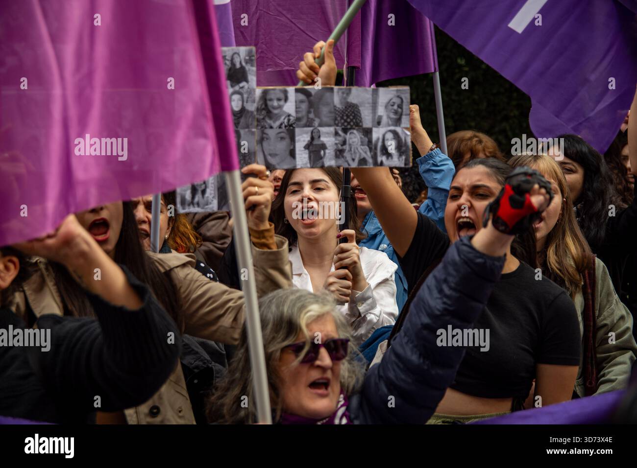 November 23, 2025, Istanbul, Istanbul, Turkey: Feminist protest ahead ...