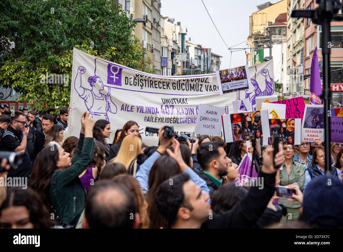 November 23, 2025, Istanbul, Istanbul, Turkey: Feminist protest ahead ...