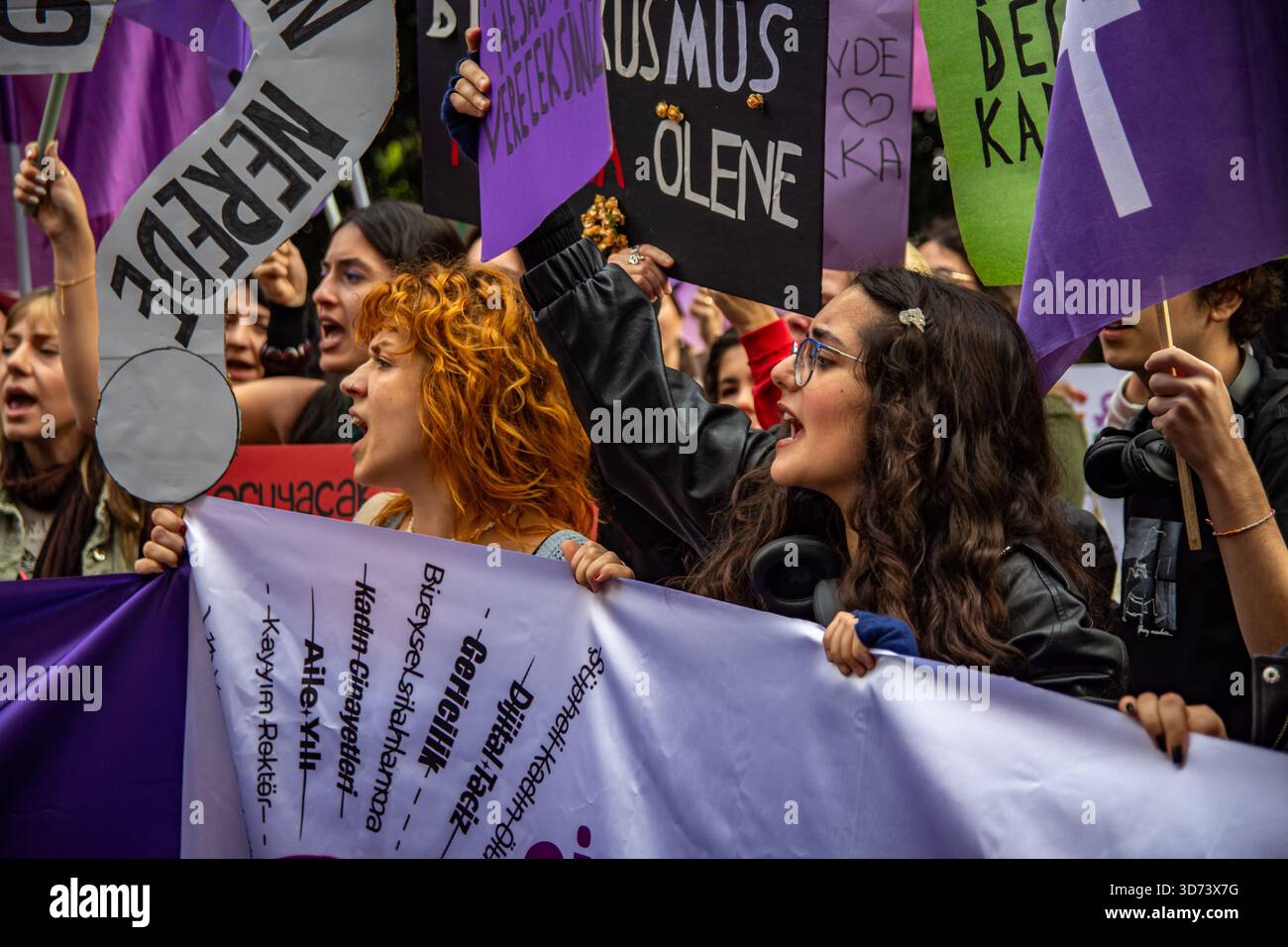 November 23, 2025, Istanbul, Istanbul, Turkey: Feminist protest ahead ...
