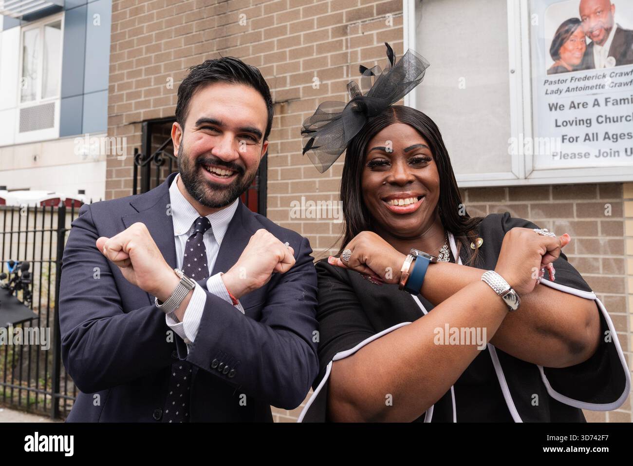 Mayor-elect Zohran Mamdani and Bronx Borough President Vanessa Gibson ...