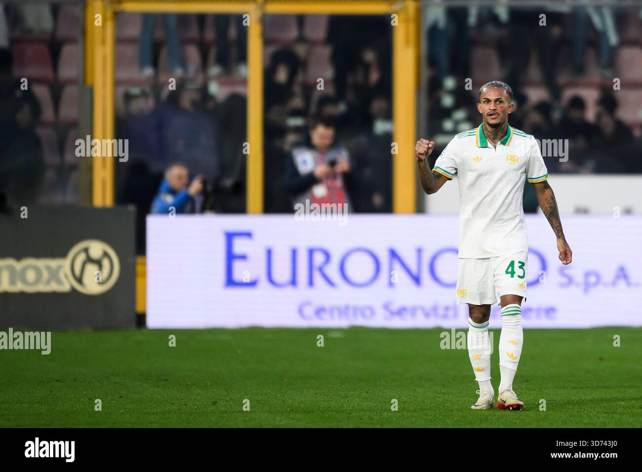 Wesley of AS Roma celebrates after scoring a goal during the Serie A ...