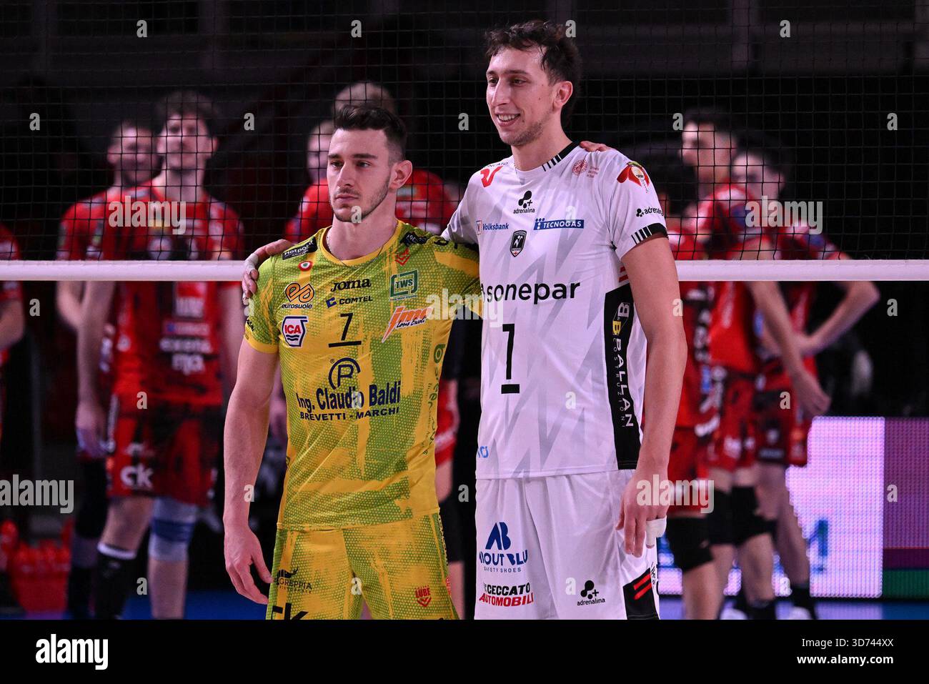 Fabio Balaso ( Cucine Lube Civitanova ) and Alberto Polo ( Sonepar ...