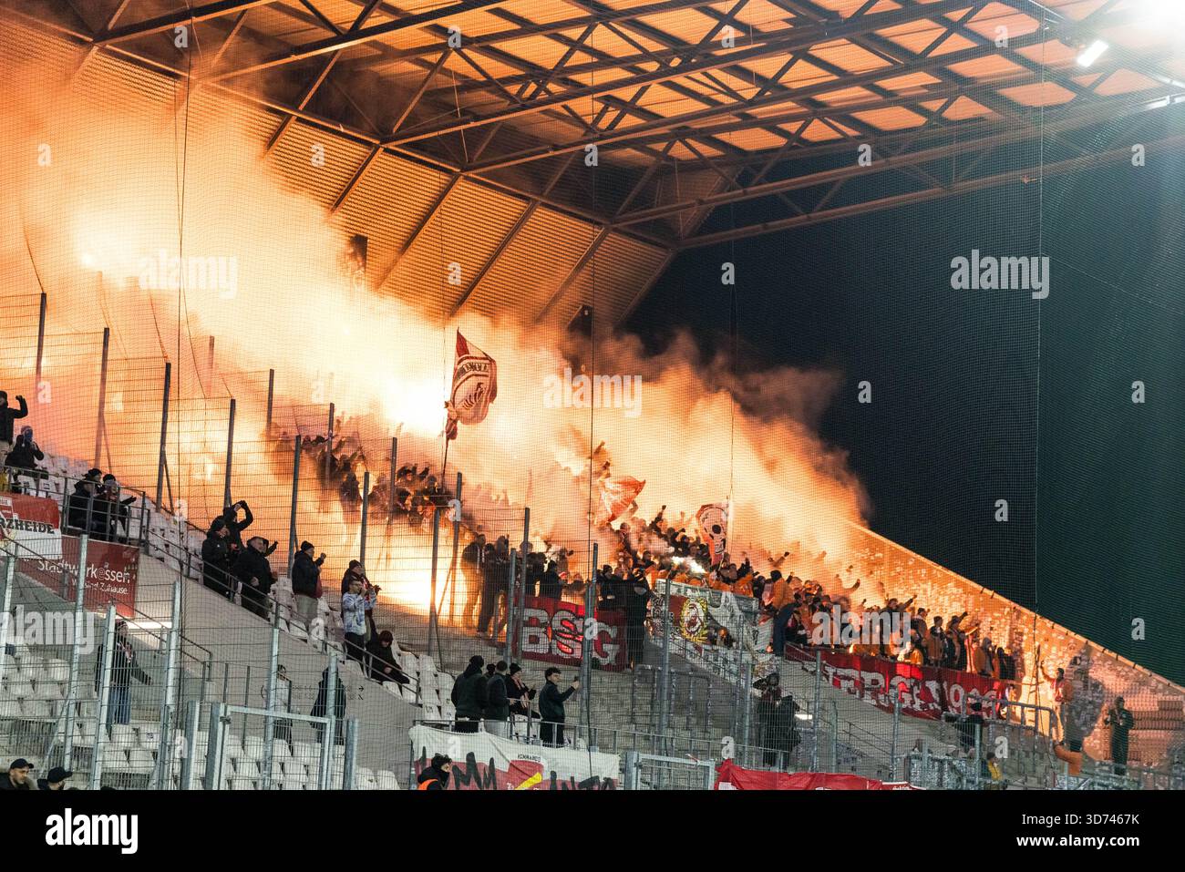 In the visiting fans' block [supporters] of FC Energie Cottbus ...